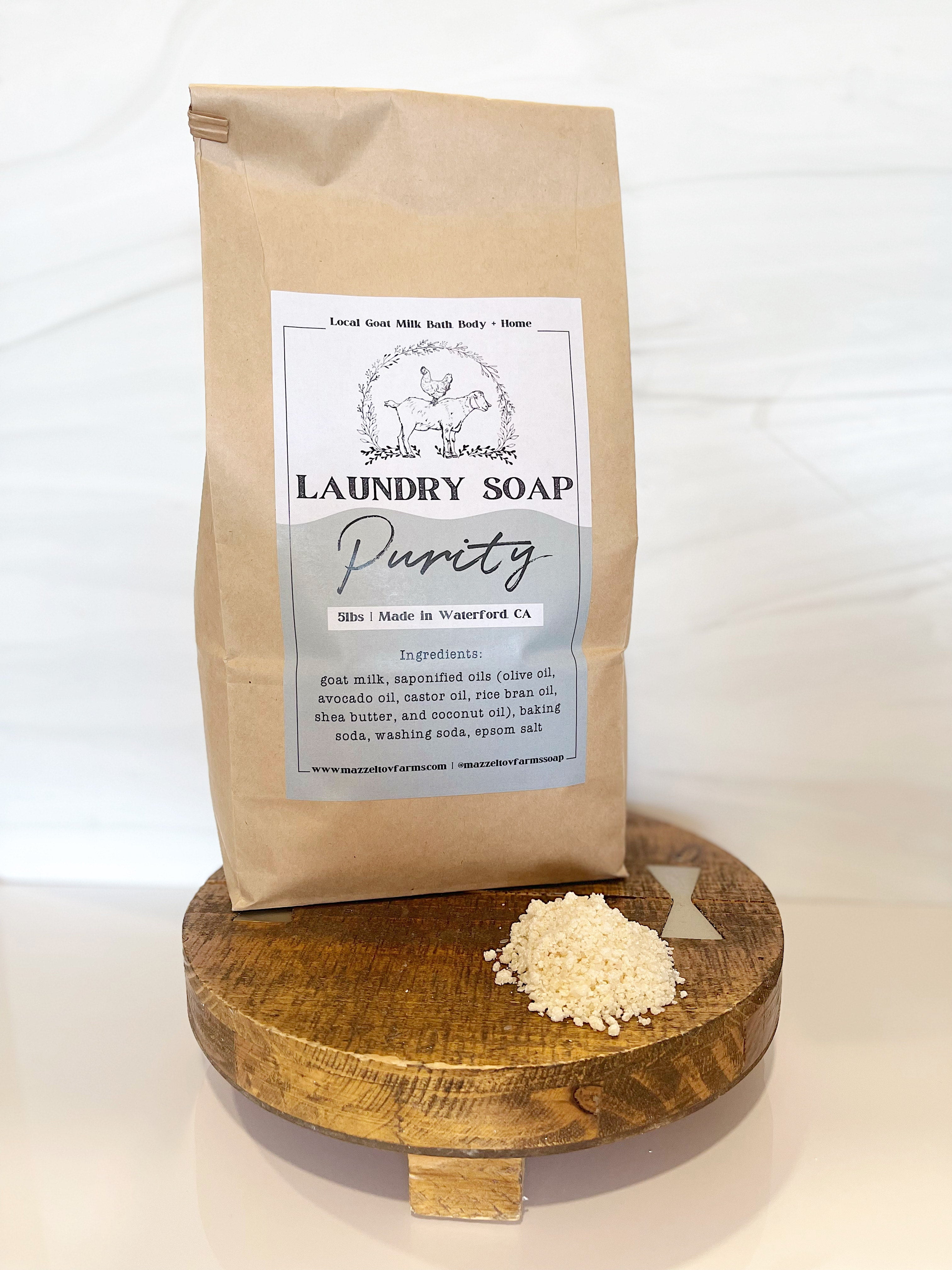 5lb Purity (unscented) - Laundry Soap – Mazzeltov Farms Soap
