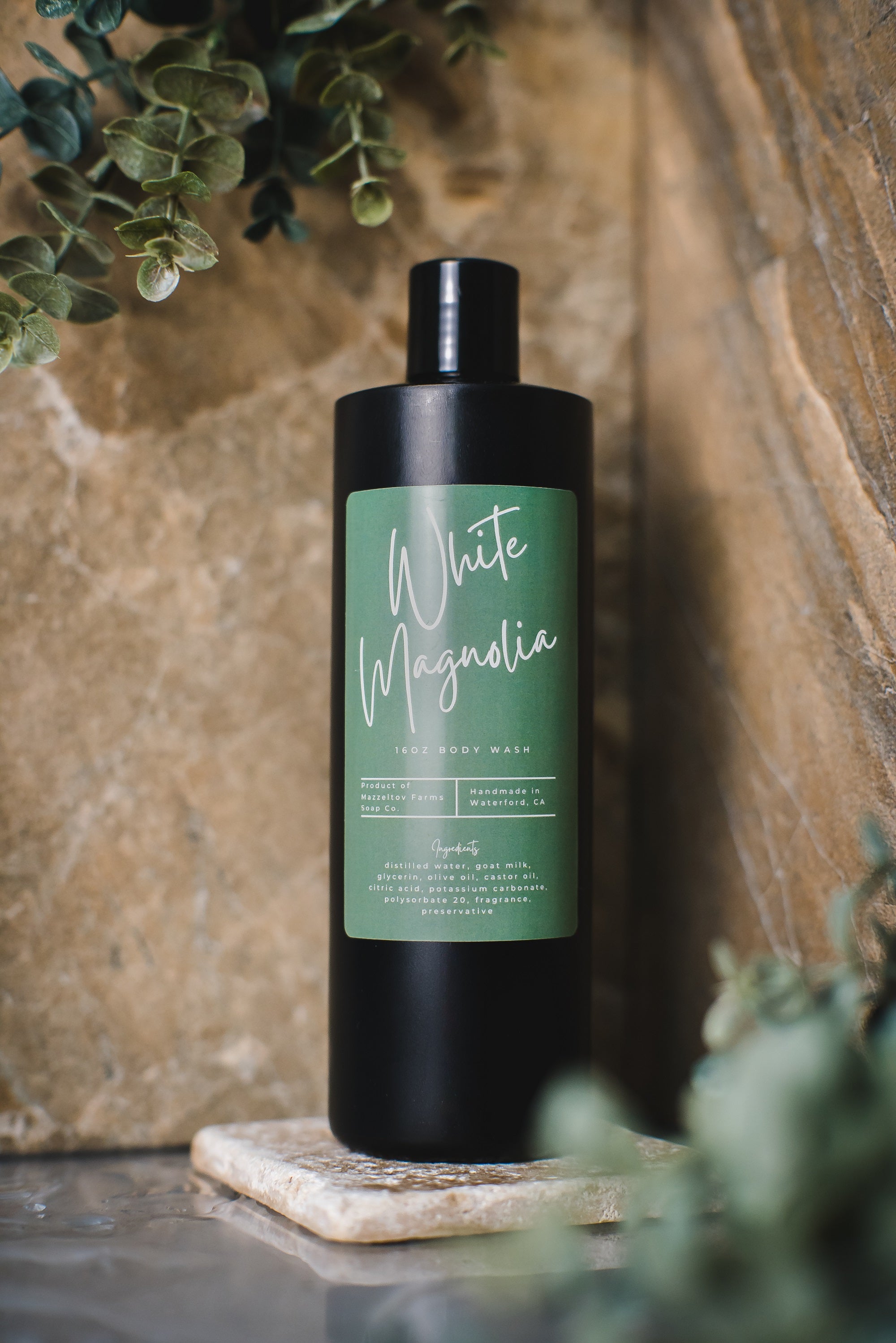 White Magnolia - 16oz Goat Milk Body Wash – Mazzeltov Farms Soap